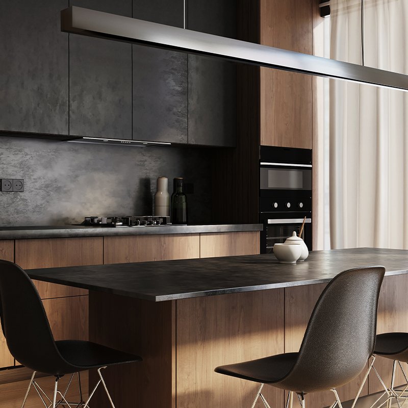 NITA.180 BLACK 34W LED LINEAR PENDANT(CCT) - Lightingplus