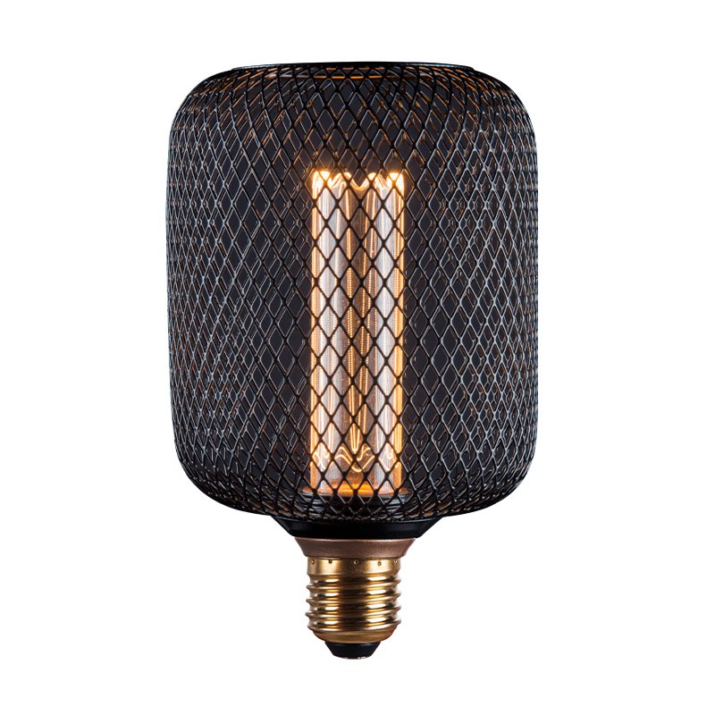 G100 3.5W RN BLACK MESH E27 DIMMABLE LED LAMP(1800K) - Lightingplus