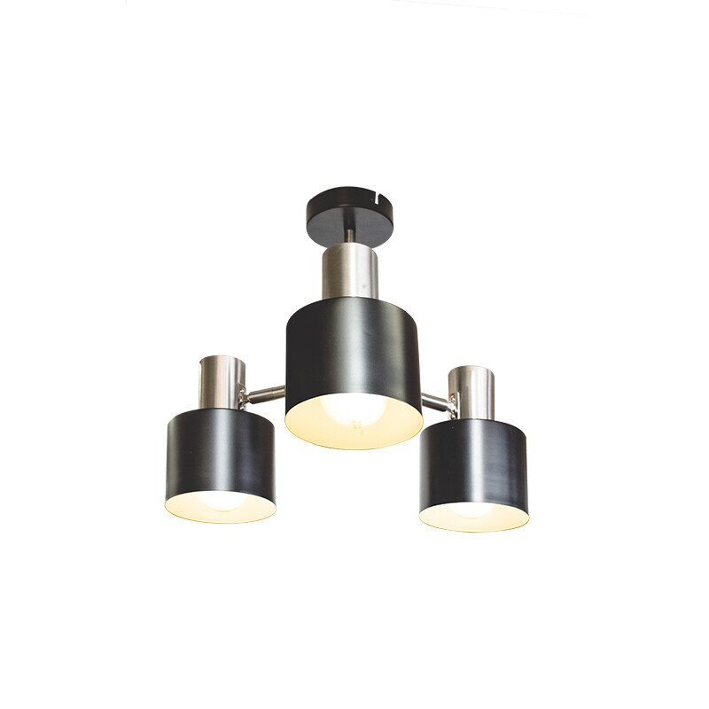 ARI 3LT BLACK/BRUSHED CHROME PENDANT - Lightingplus
