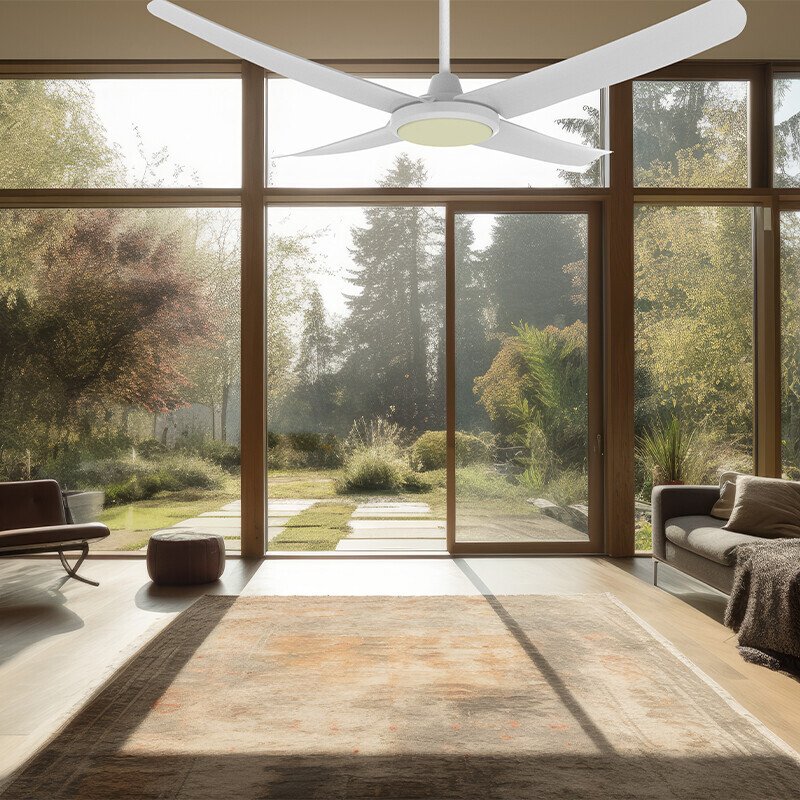 BRONX2 WHITE 22W LED FAN LIGHT(CCT) - Lightingplus