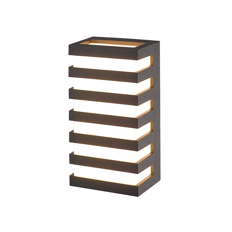 HAMAR.2 IP65 BLACK 10W LED VERTICAL GRILL BULKHEAD(CCT) - Lightingplus