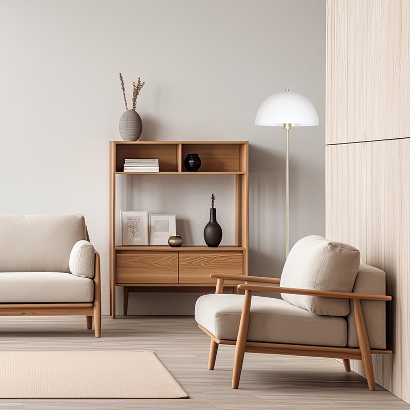 TRIBECA MATT WHITE FLOOR LAMP/BRUSHED BRASS - Lightingplus