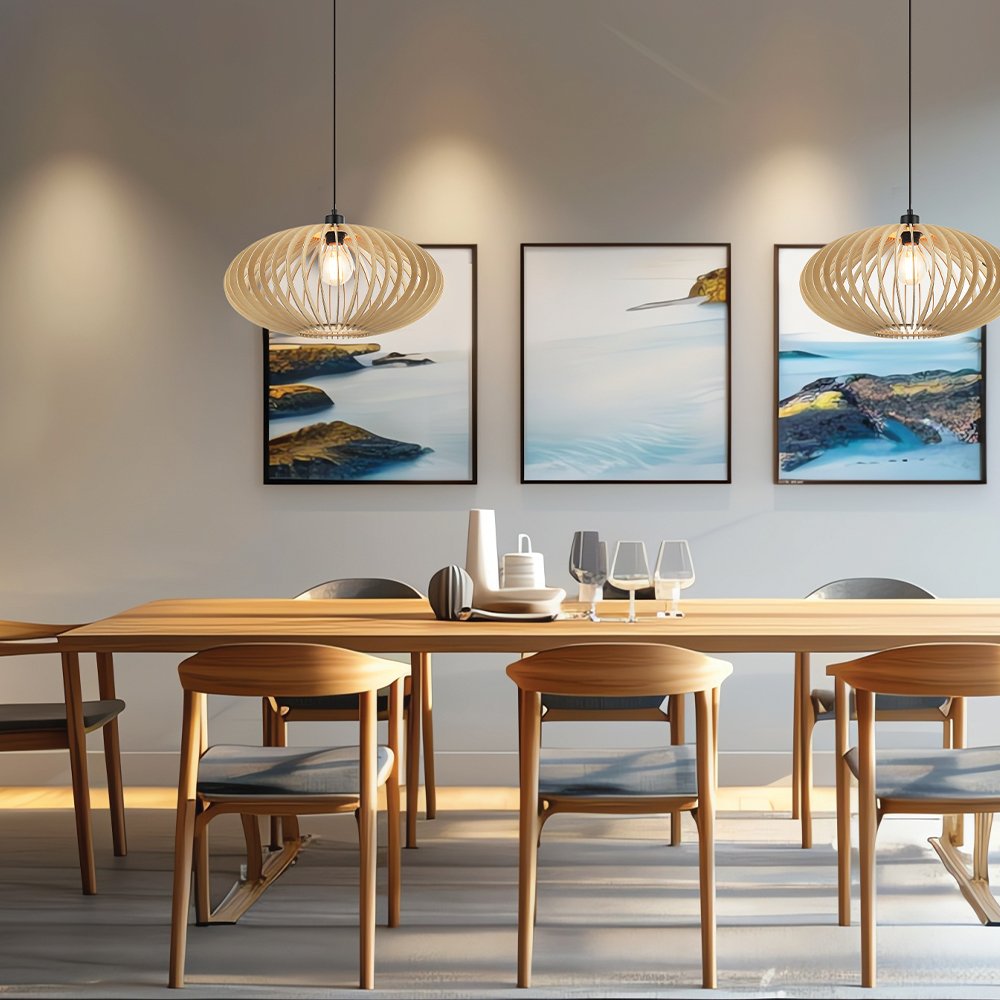 MALTA.48 NATURAL TIMBER PENDANT - Lightingplus