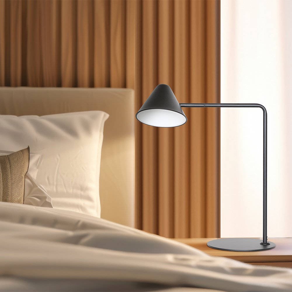 MIGUEL BLACK LED DESK LAMP (4000K) - Lightingplus