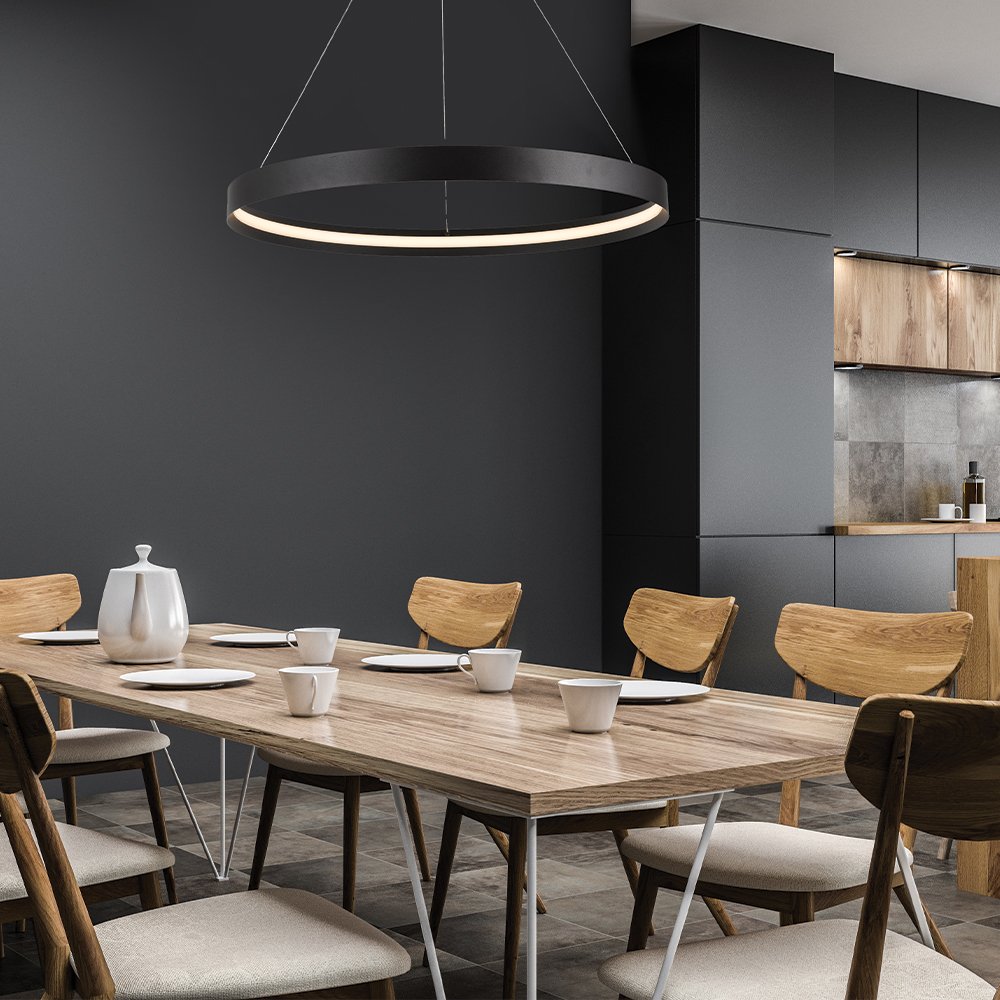 VOLTA.60 32W LED SANDY BLACK PENDANT (CCT) - Lightingplus
