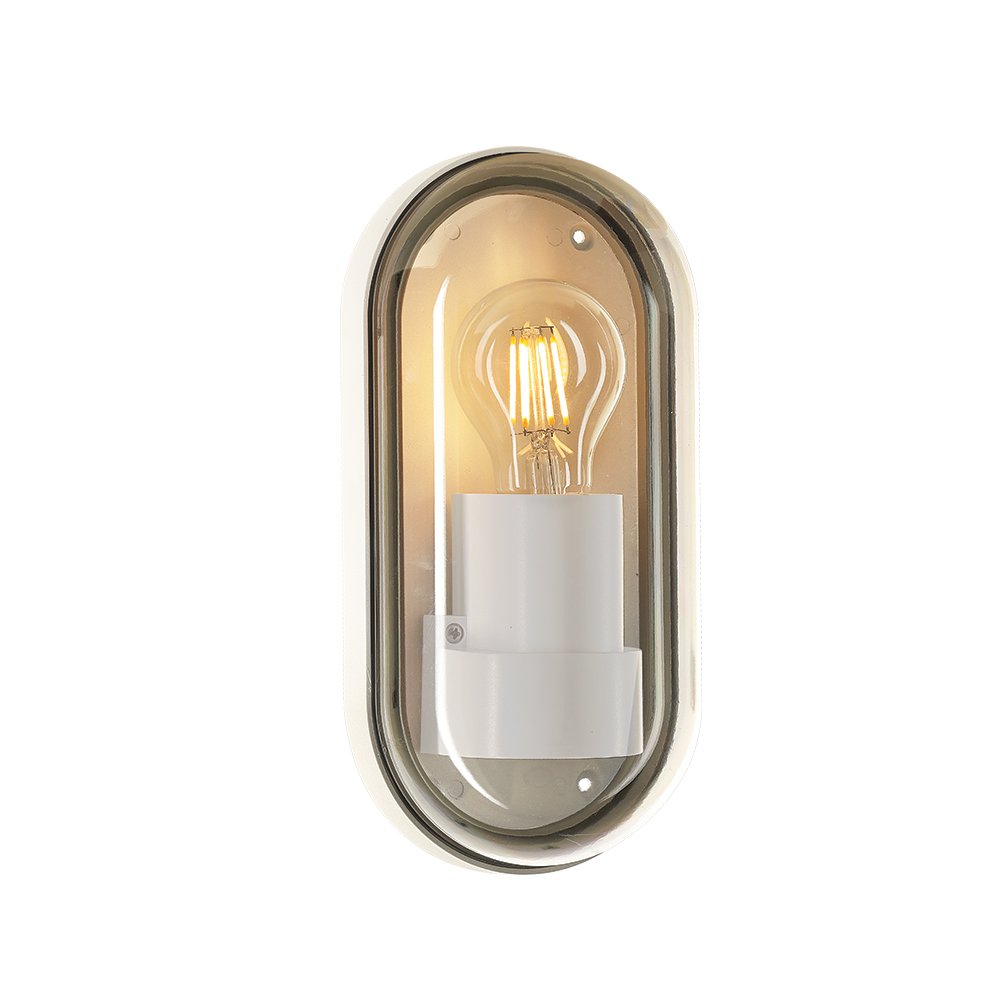SELVA WHITE/CLEAR IP65 BULKHEAD - Lightingplus