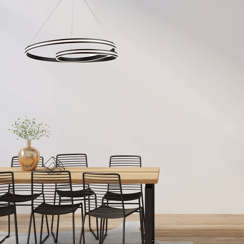 ELMO.70 55W LED SANDY BLACK PENDANT (CCT) - Lightingplus