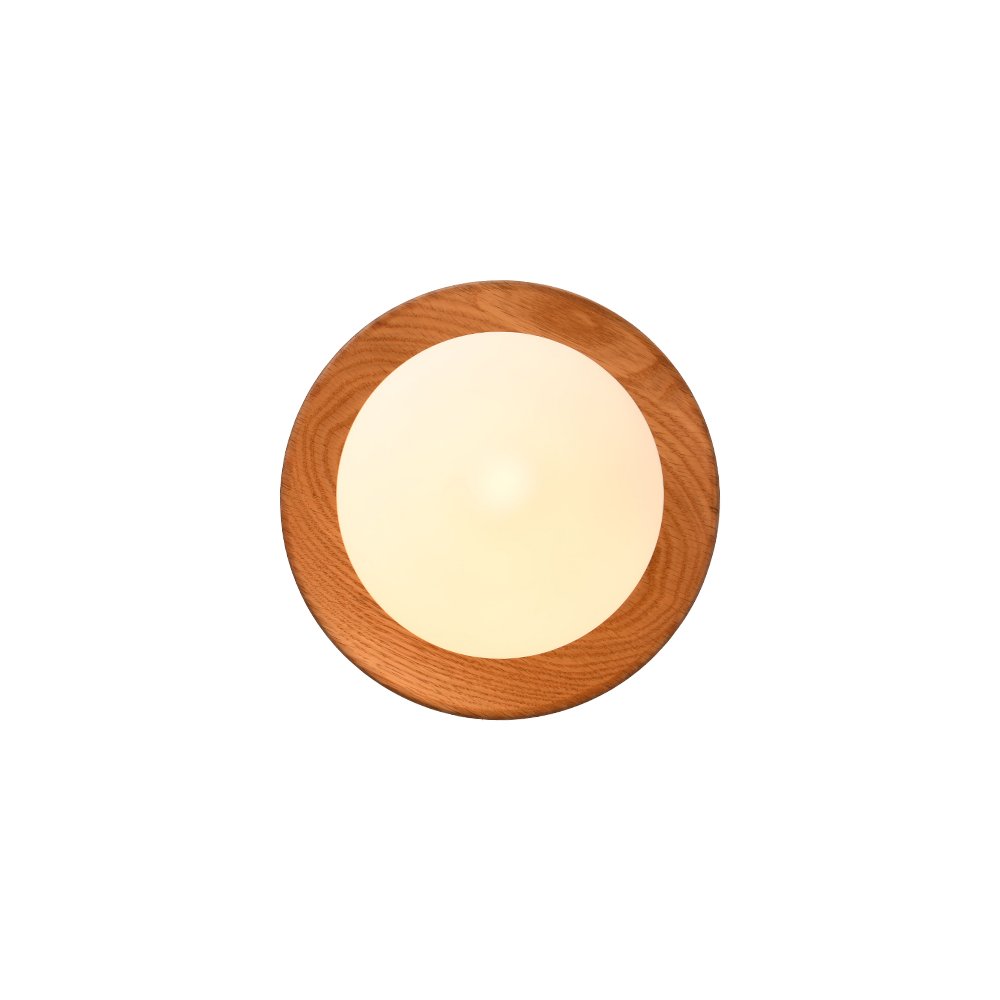 PORTO RED OAK/BR. BRASS/OPAL G9 WALL LIGHT - Lightingplus