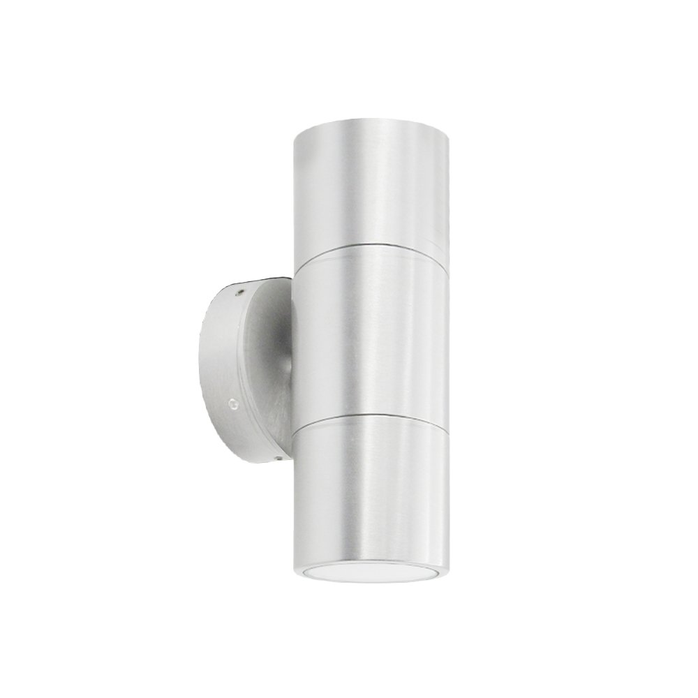 MAZO BRUSHED ALUMINIUM IP65 UP/DOWN WALL LIGHT - Lightingplus