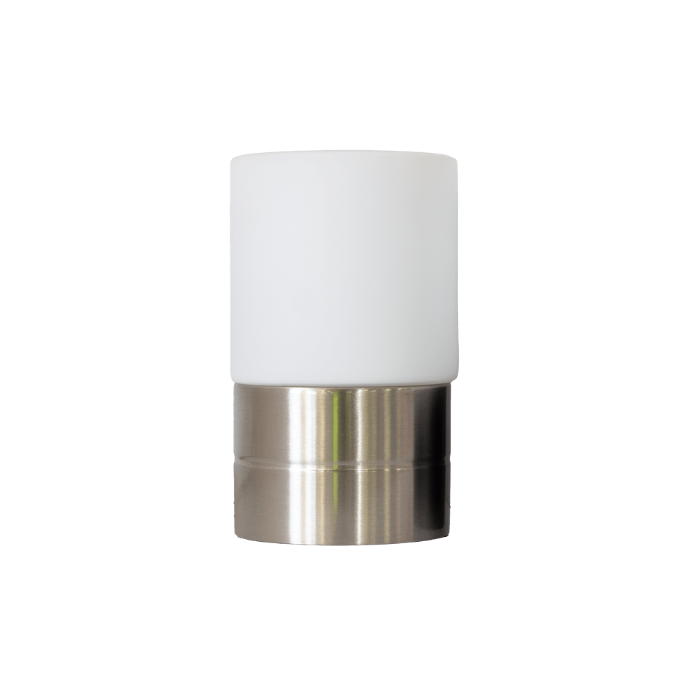 NED BR. CHROME/OPAL GLASS TOUCH LAMP - Lightingplus