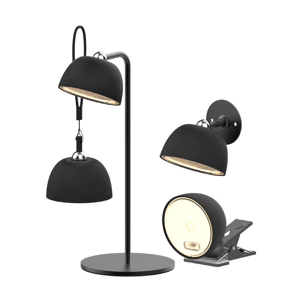 @VERSA BLACK 4 IN 1 LED BATTERY TABLE LAMP (3000K) - Lightingplus