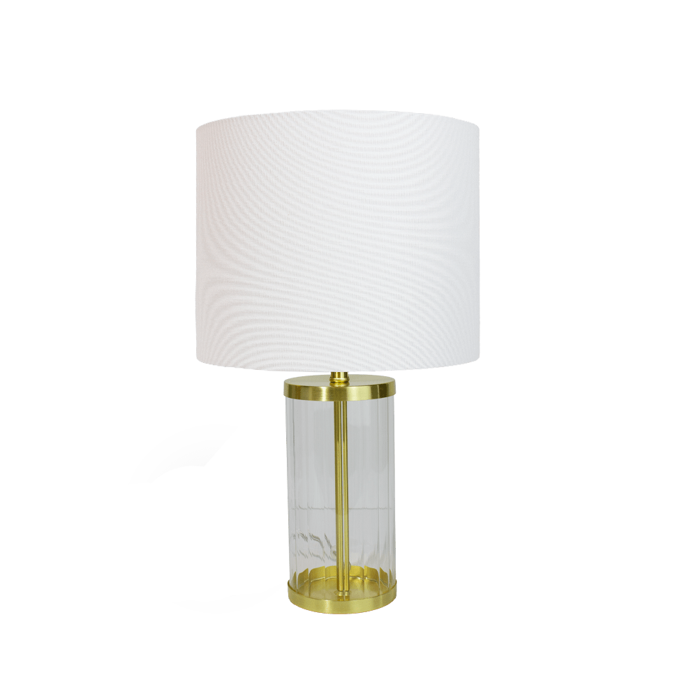 ELLA.30 BR. BRASS/CLEAR GLASS LAMP BASE - Lightingplus