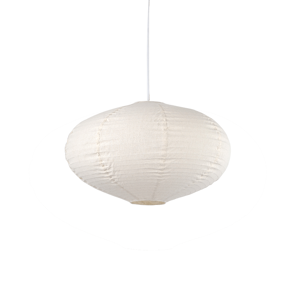 NARA.40 OVAL IVORY LINEN SHADE ONLY - Lightingplus