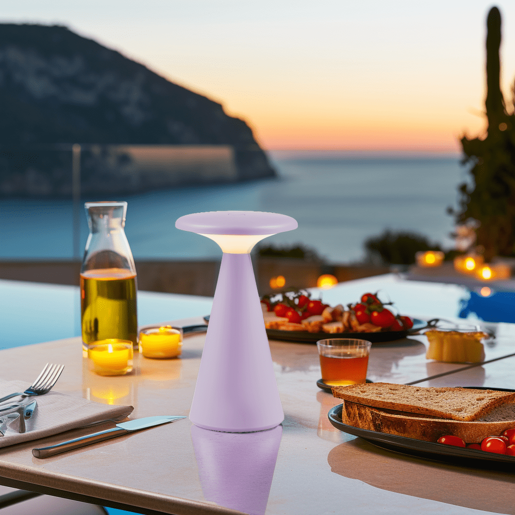 OTIS PURPLE LED BATTERY TABLE LAMP (3000K) - Lightingplus