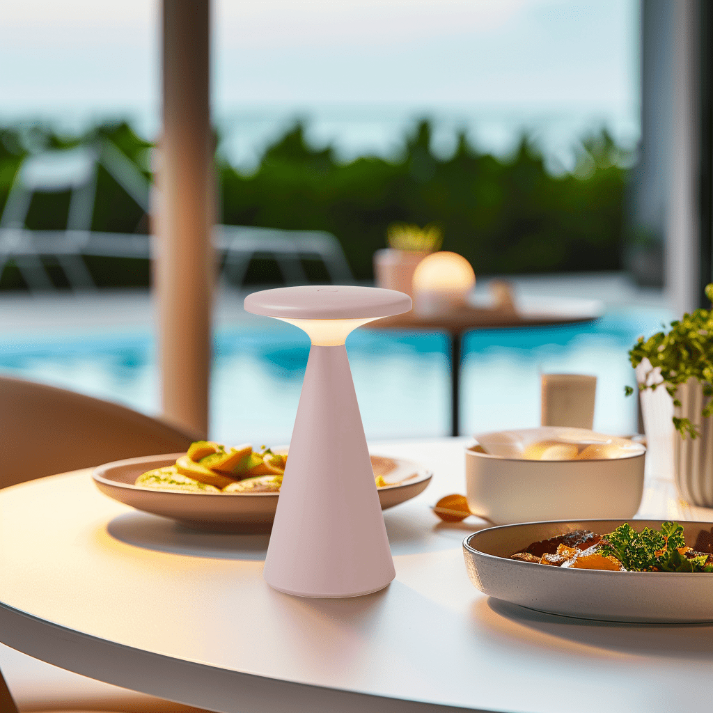 OTIS PINK LED BATTERY TABLE LAMP (3000K) - Lightingplus