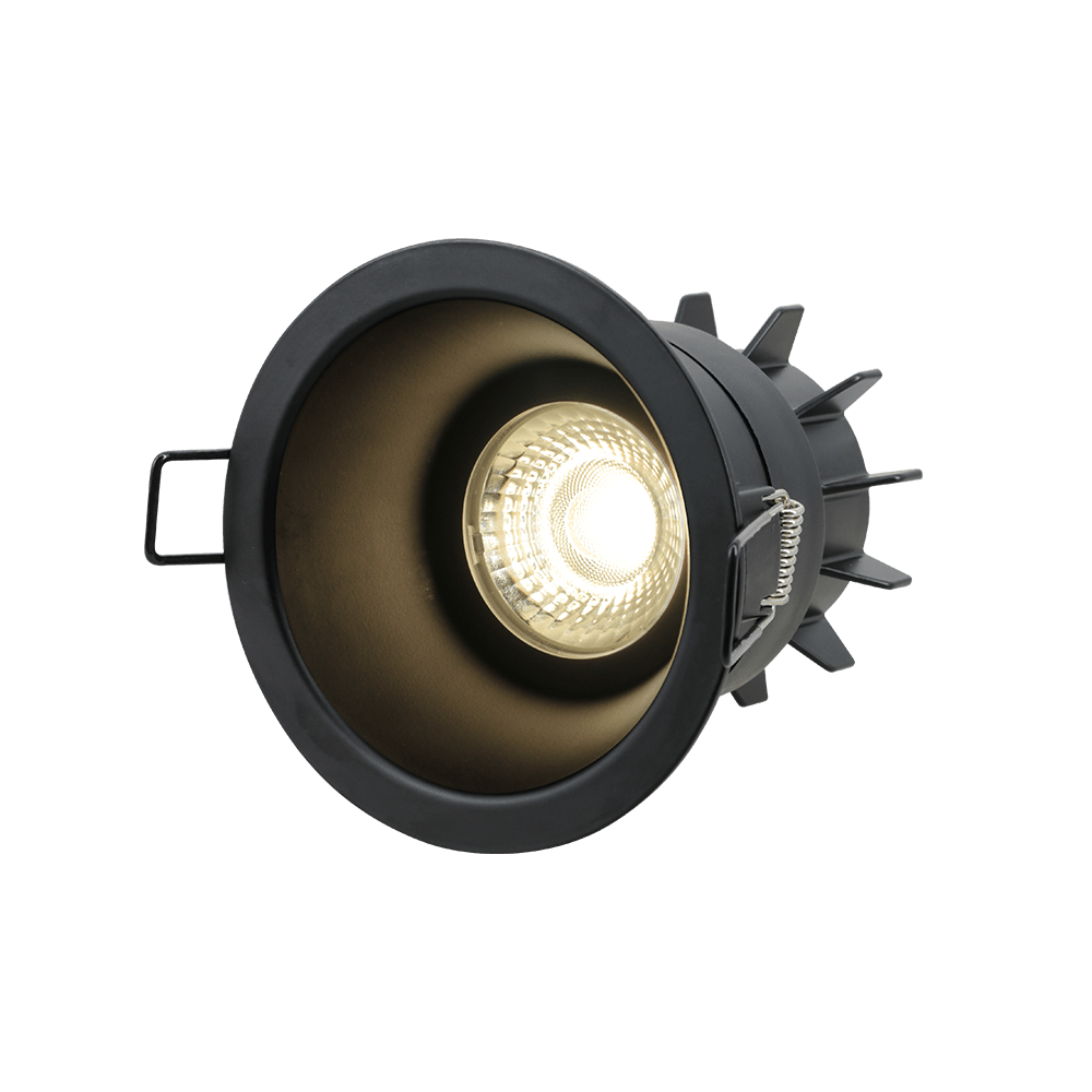 Rome LED Downlight - 8.1W 3000K IP44 Black | Lightingplus - Lightingplus