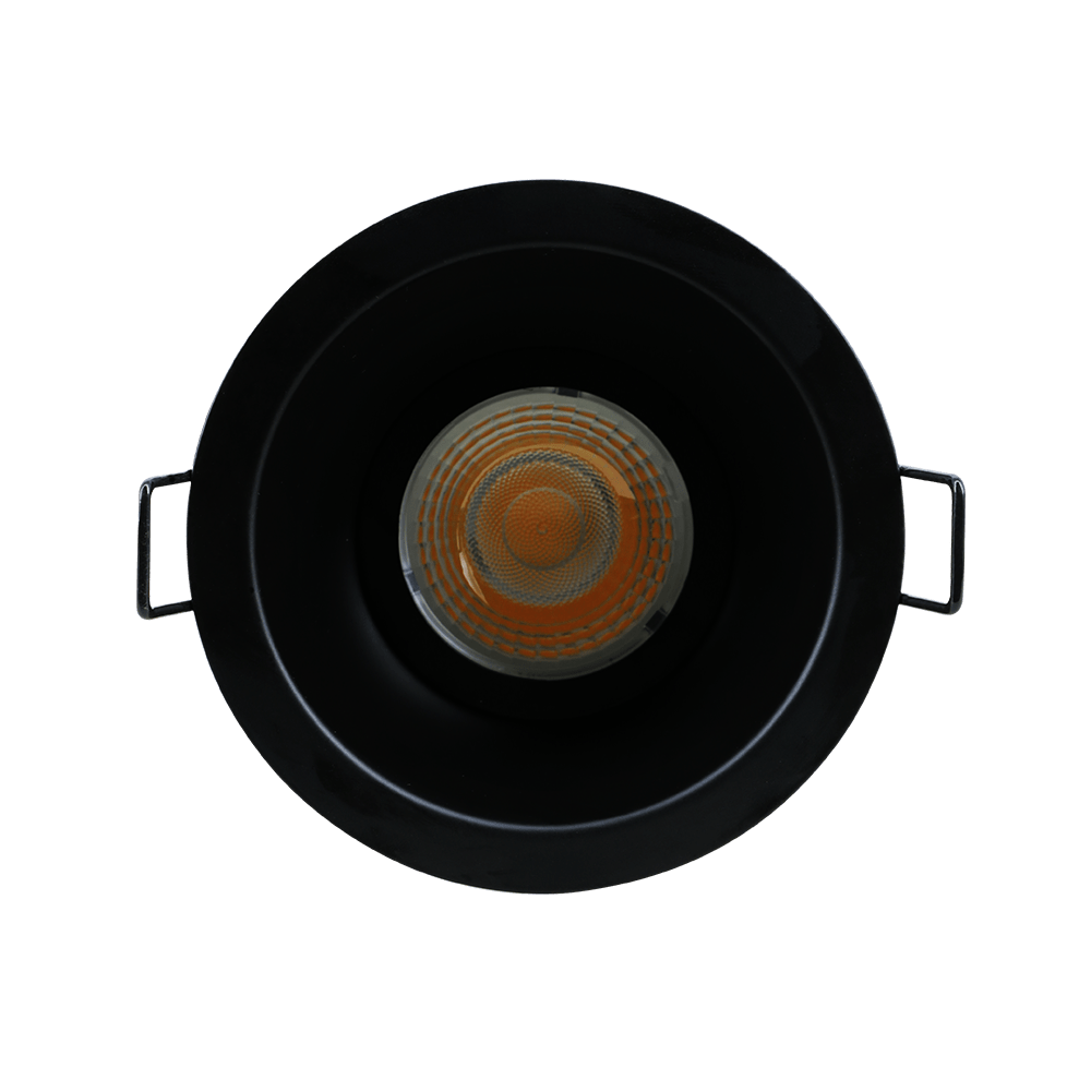 Rome LED Downlight - 10.8W 3000K IP44 Black | Lightingplus - Lightingplus