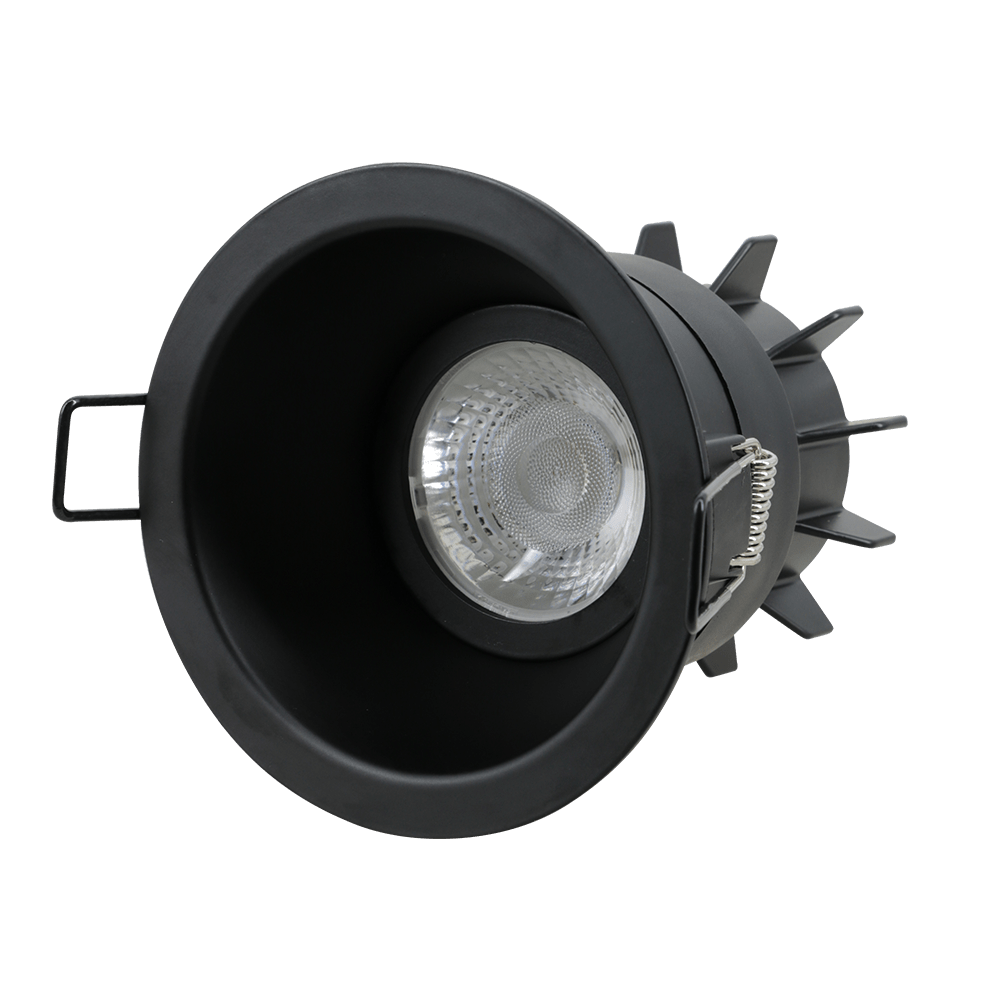 Rome LED Downlight - 10.8W 3000K IP44 Black | Lightingplus - Lightingplus