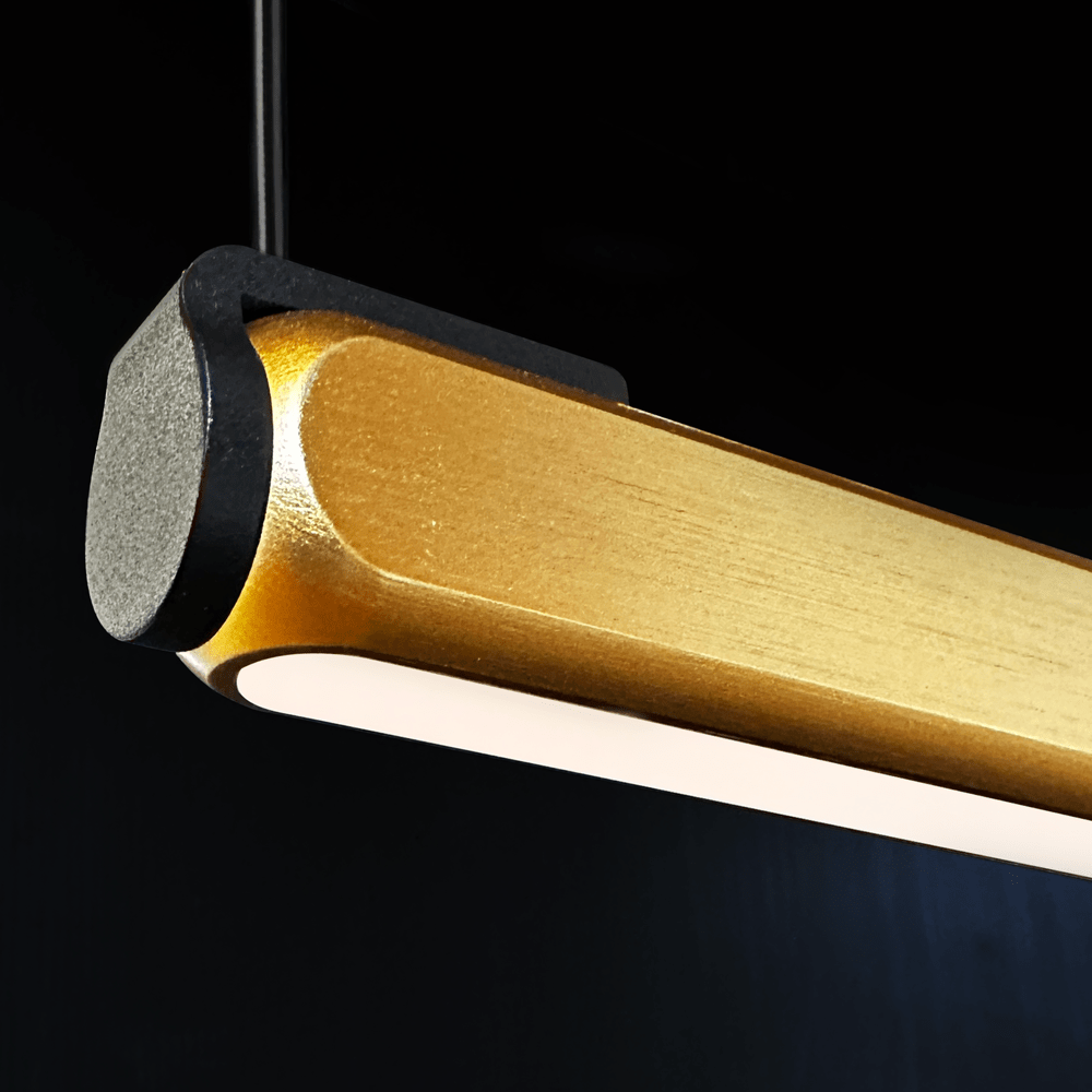 HUE.150 BRUSHED BRASS 36W LED LINEAR PENDANT (3000K) - Lightingplus