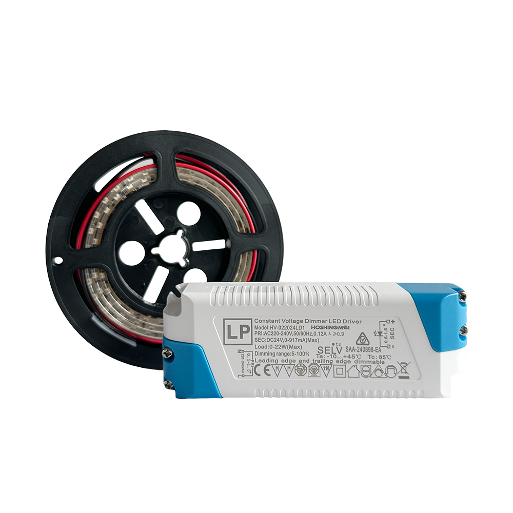 @EDGE 5000MM LED STRIP 24V 8W 3000K IP65 120LED C/W DIMM DRIVER ...