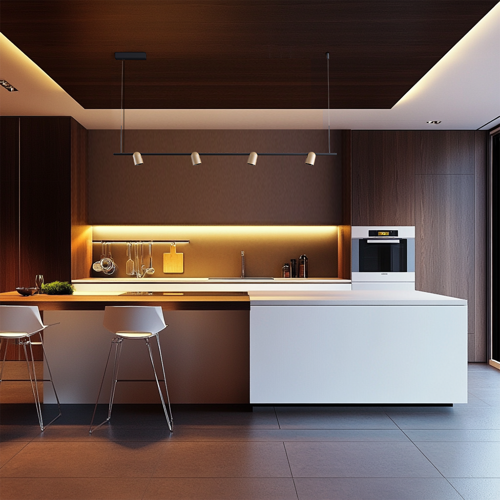 BLINK.150 SILVER COFFEE/MATT BLACK 28W LED PENDANT (3000K) - Lightingplus