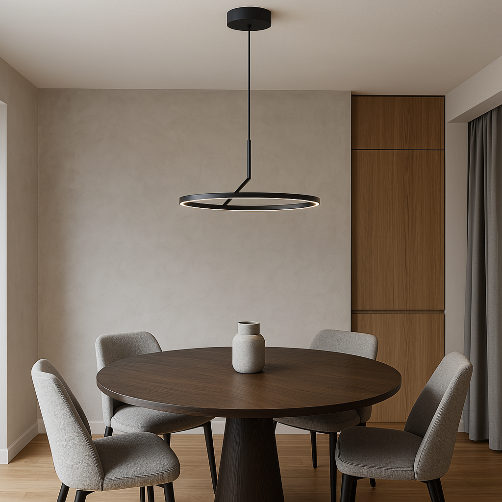 COIL.60 MATT BLACK 30W LED PENDANT (3000K) - Lightingplus