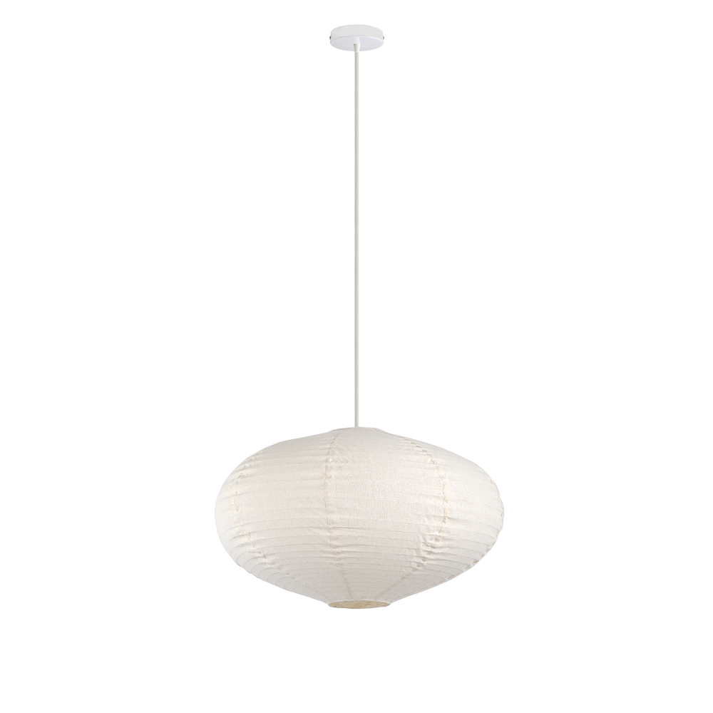 NARA.40 OVAL IVORY LINEN SHADE ONLY - Lightingplus
