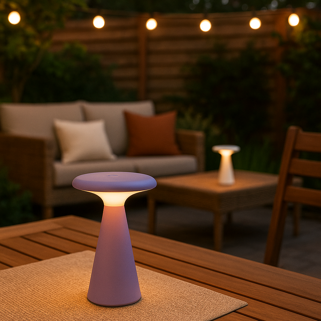 OTIS PURPLE LED BATTERY TABLE LAMP (3000K) - Lightingplus