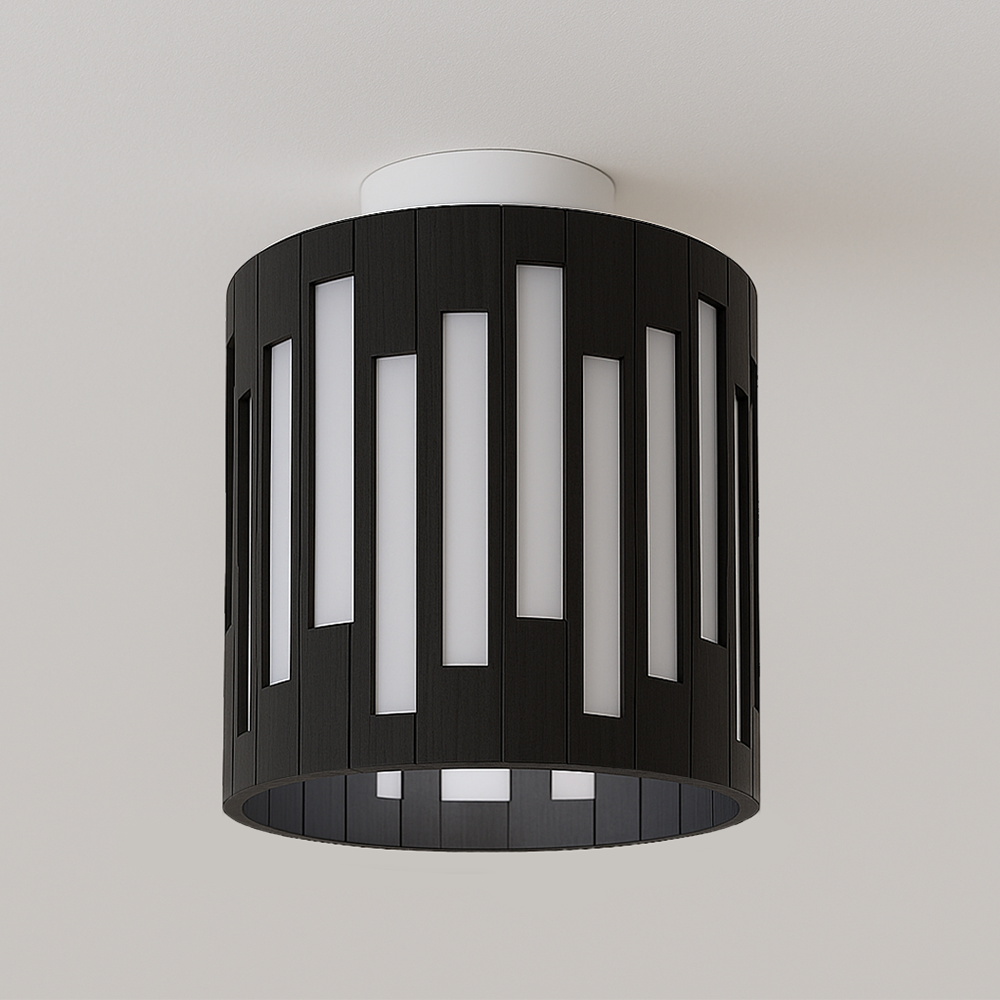 RAVEN.20 BLACK TIMBER SHADE ONLY - Lightingplus