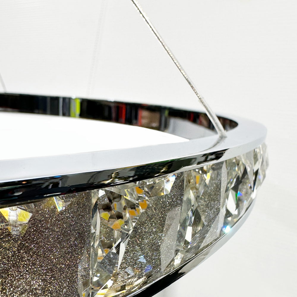 Geneva Chrome/Crystal 36W CCT LED Ring Chandelier | Lightingplus ...