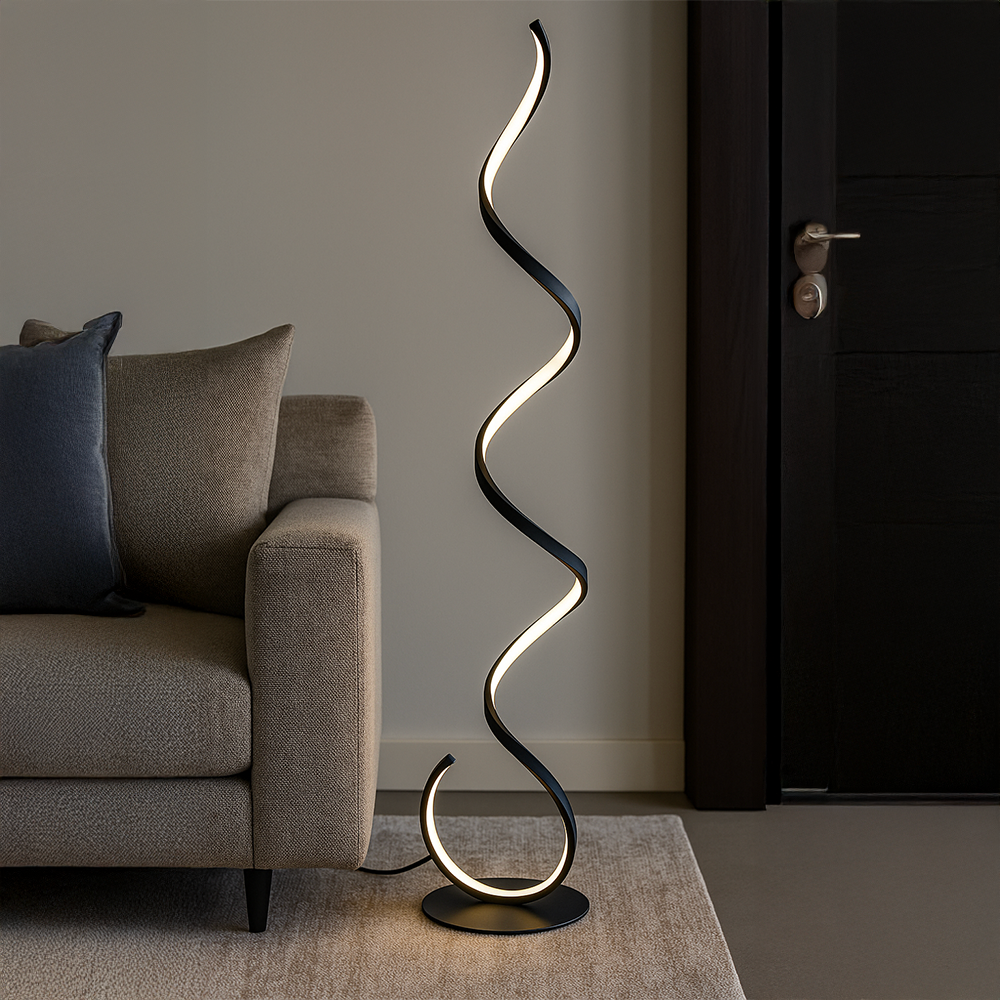 FLOW 22W LED SANDY BLACK FLOOR LAMP (CCT) - Lightingplus