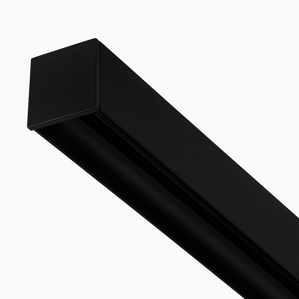 RAIL 2M SINGLE CIRCUIT BLACK TRACK - Lightingplus