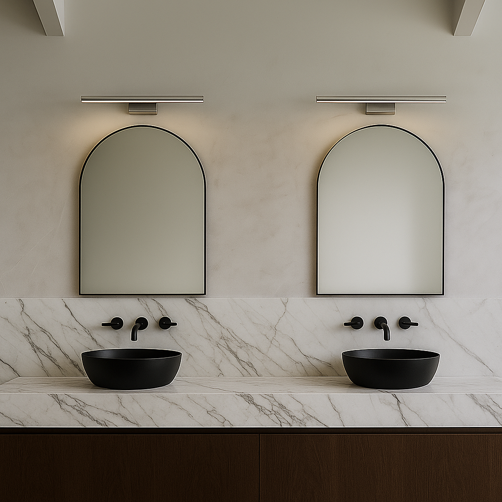 VISTA.55 CHROME 12W LED IP44 WALL LIGHT(3000K) - Lightingplus