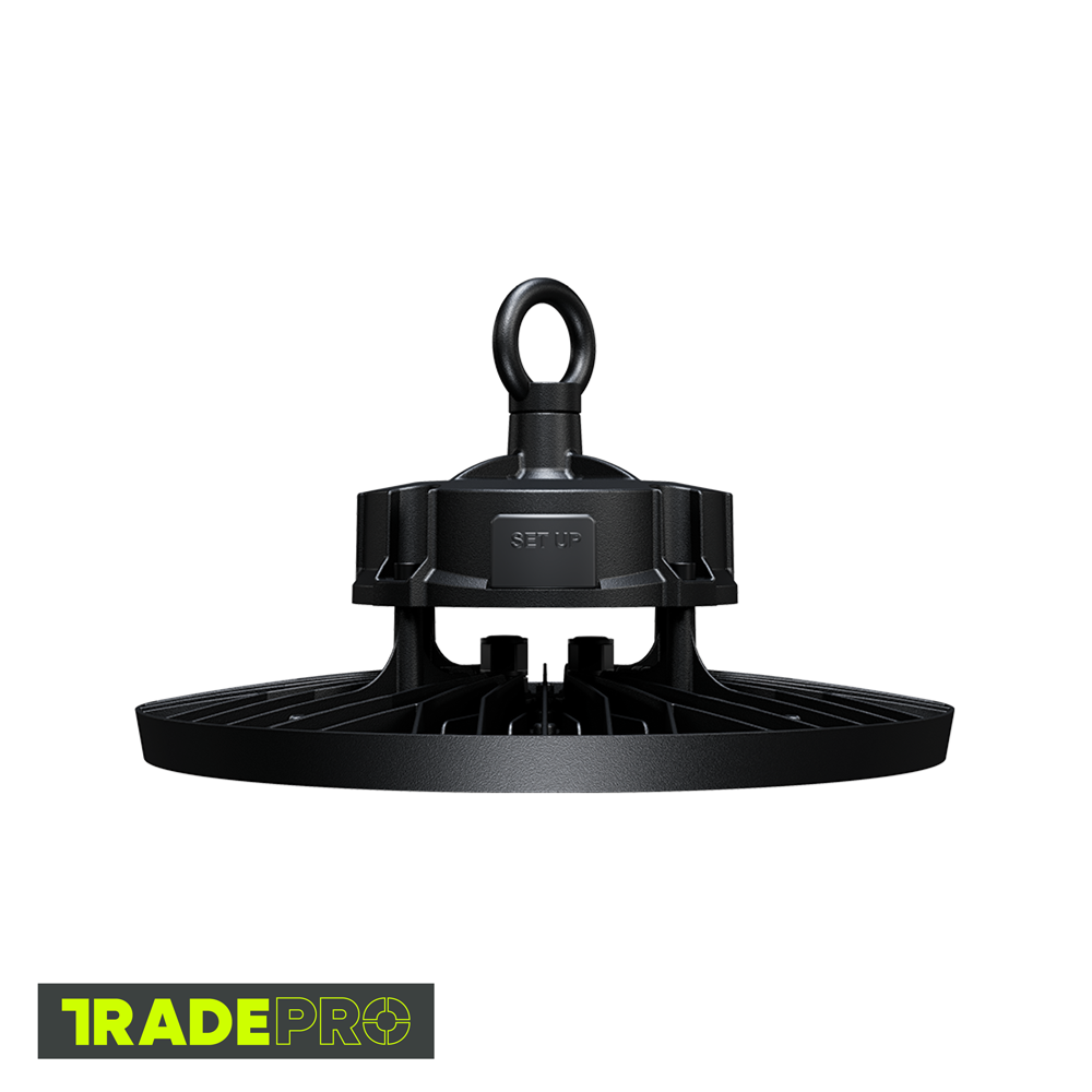 SUMMIT 90-120-150W LED BLACK HIBAY C/W FLEX/PLUG (CCT) - Lightingplus