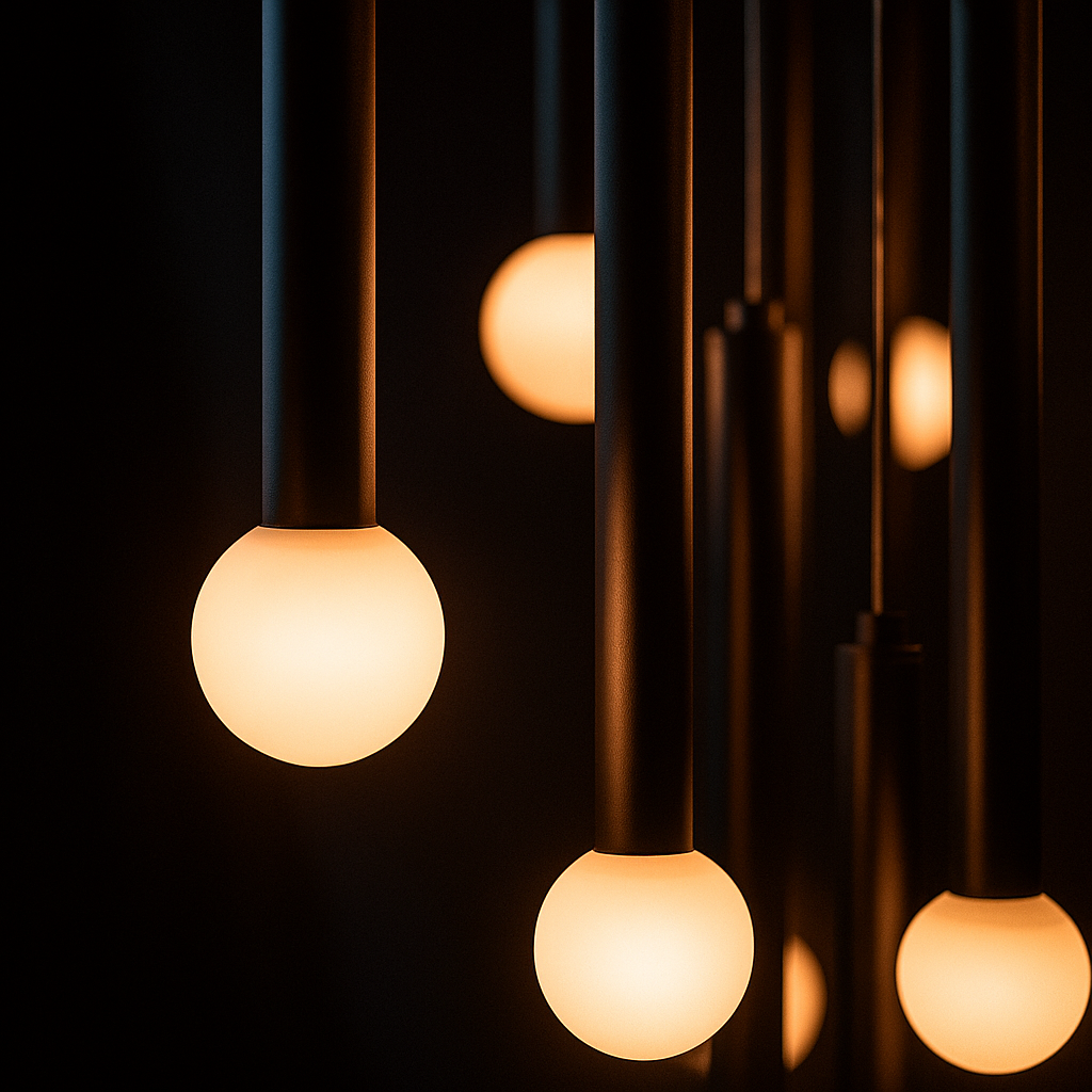 LUMI.45 24W 12LT LED SANDY BLACK PENDANT (3000K) - Lightingplus