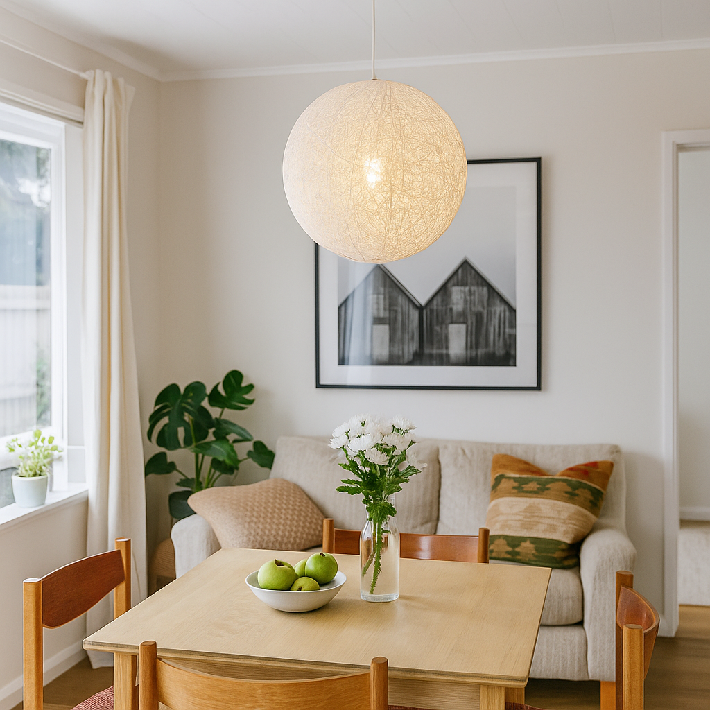 KONO.45 WHITE PAPER ROPE PENDANT - Lightingplus