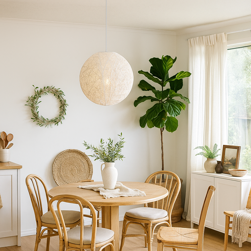 KONO.45 WHITE PAPER ROPE PENDANT - Lightingplus