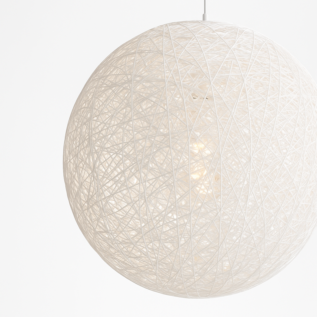 KONO.45 WHITE PAPER ROPE PENDANT - Lightingplus