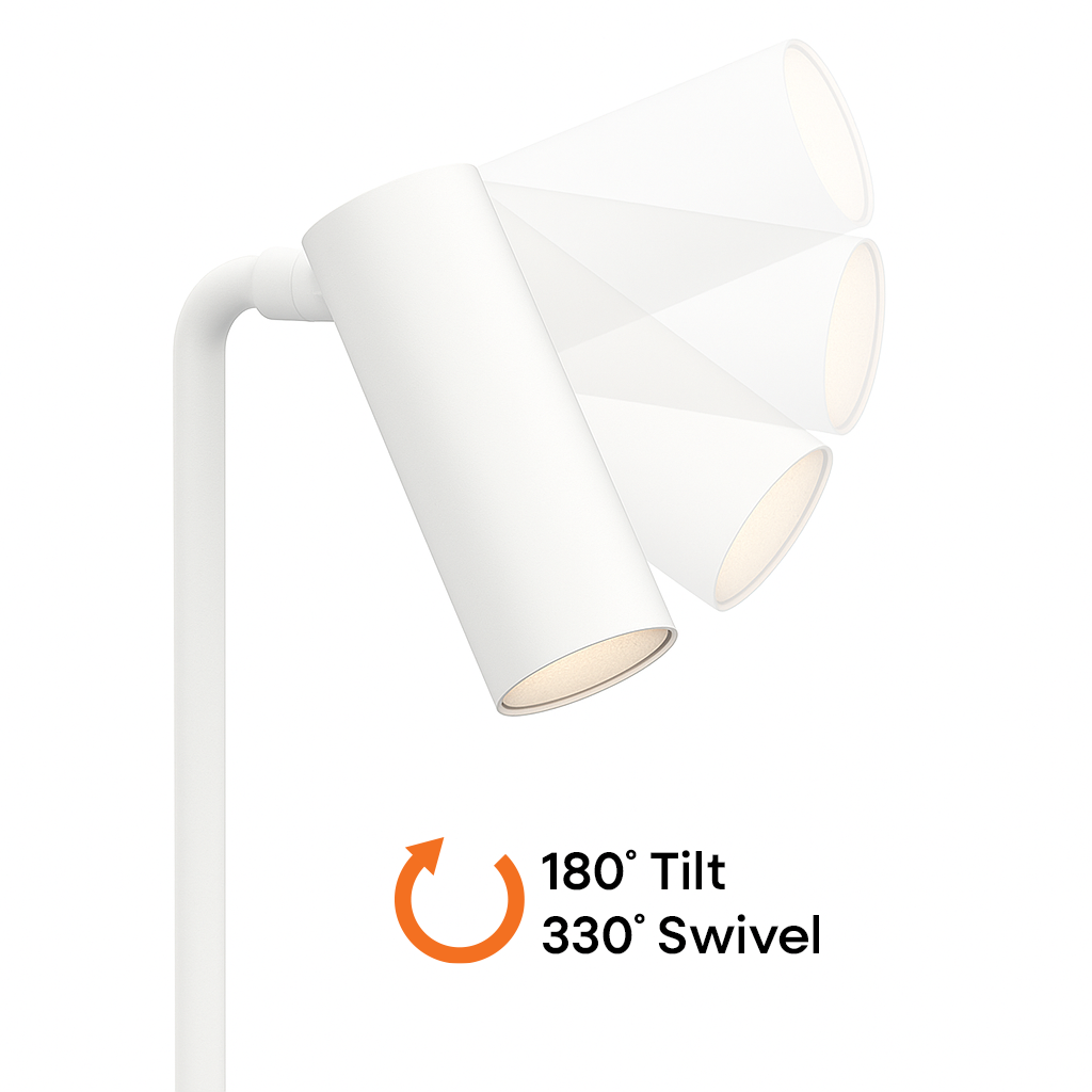 PAGE 4.5W WHITE LED DESK LAMP (4000K) - Lightingplus