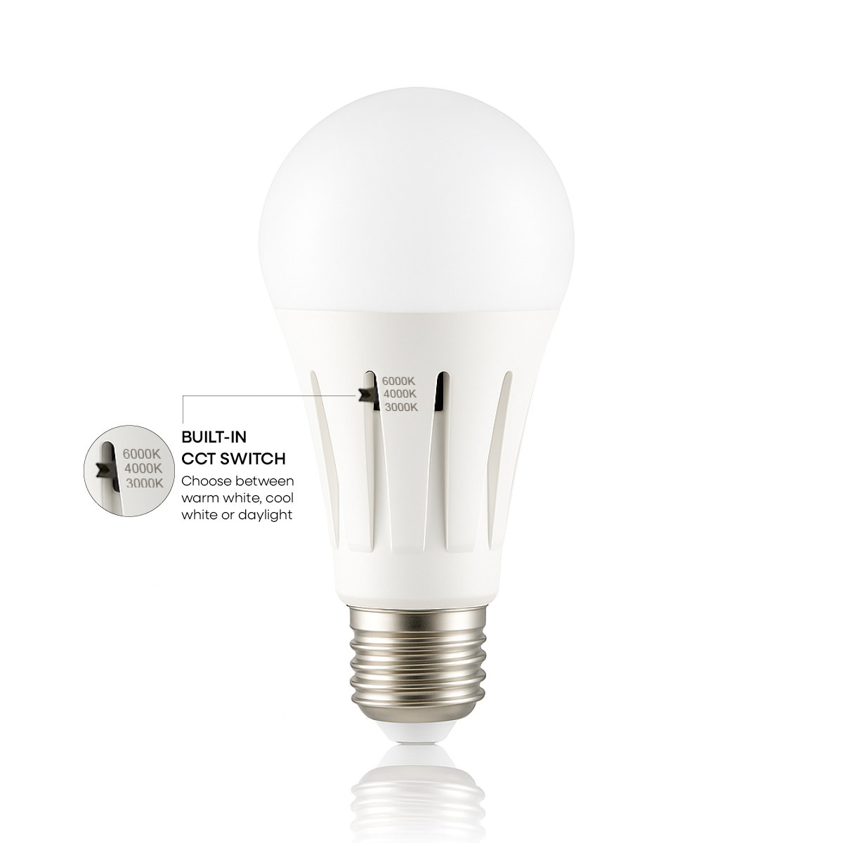 LED A60 9W E27 GLS FROST LAMP(CCT) - Lightingplus