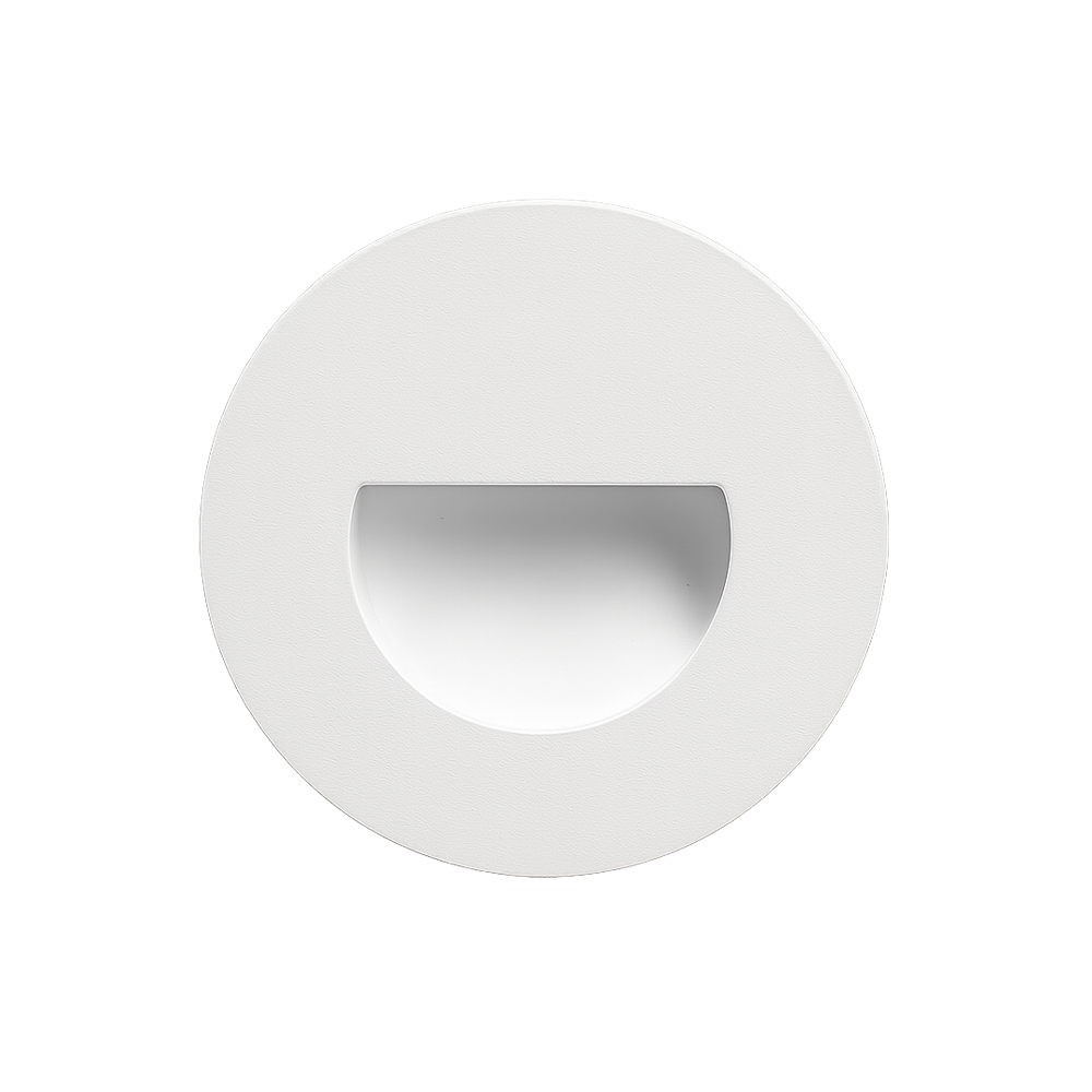 Peko 3W 3000K White Round LED Recessed Wall Light | Lighting Plus ...
