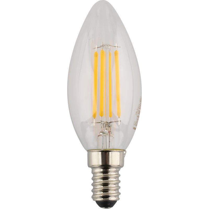 LED C35 FIL 4W E14 CLEAR CANDLE(4000k) - Lightingplus