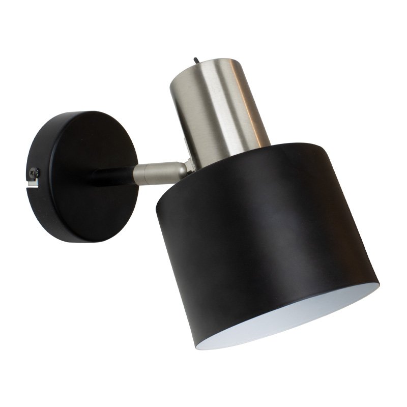 ARI SWITCHED BLACK/BR.CHROME WALL LIGHT - Lightingplus