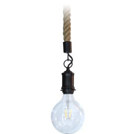 ROPE SUSPENSION 60W E27 BLACK - Lightingplus
