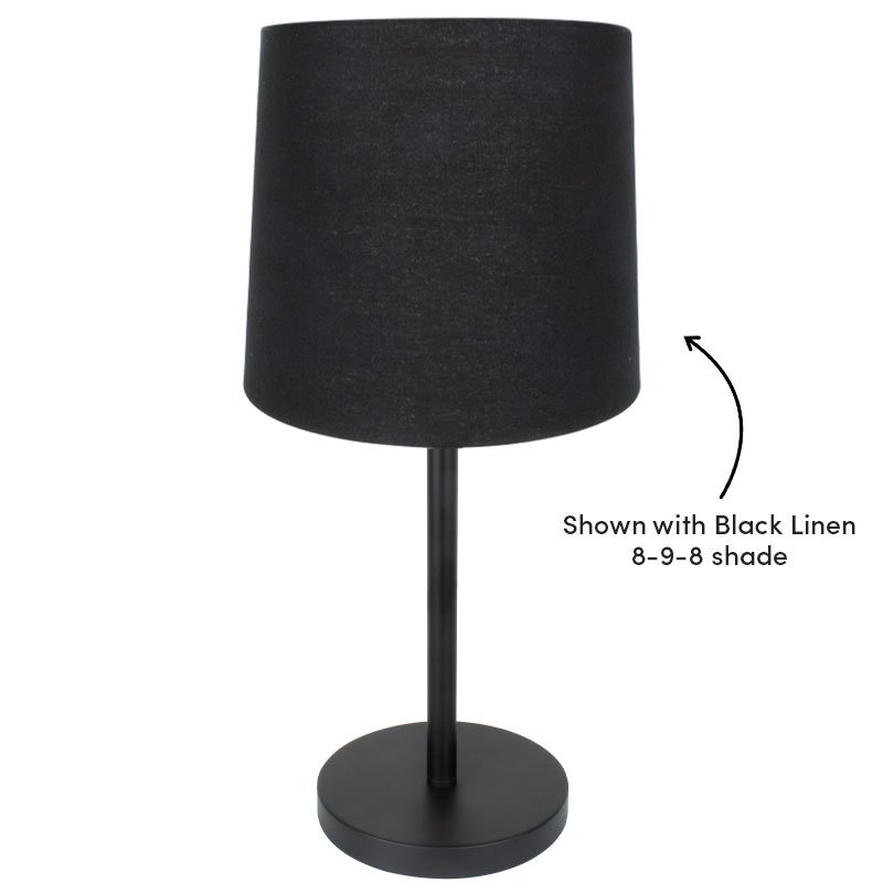 SPOKE 35 MATT BLACK TABLE LAMP BASE - Lightingplus