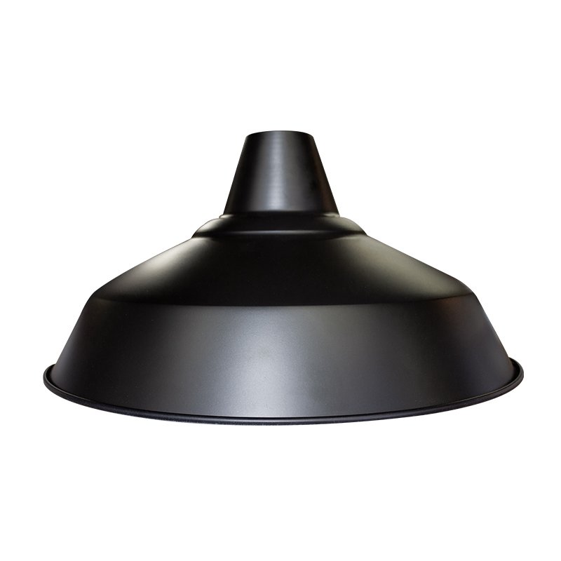 FORGE.2 MATT BLACK 40CM METAL SHADE - Lightingplus